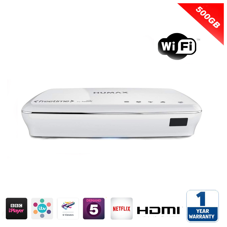 Humax 1100S Freesat Recorder - White - WiFi - 500GB (250Hrs) HDD – 1 ...