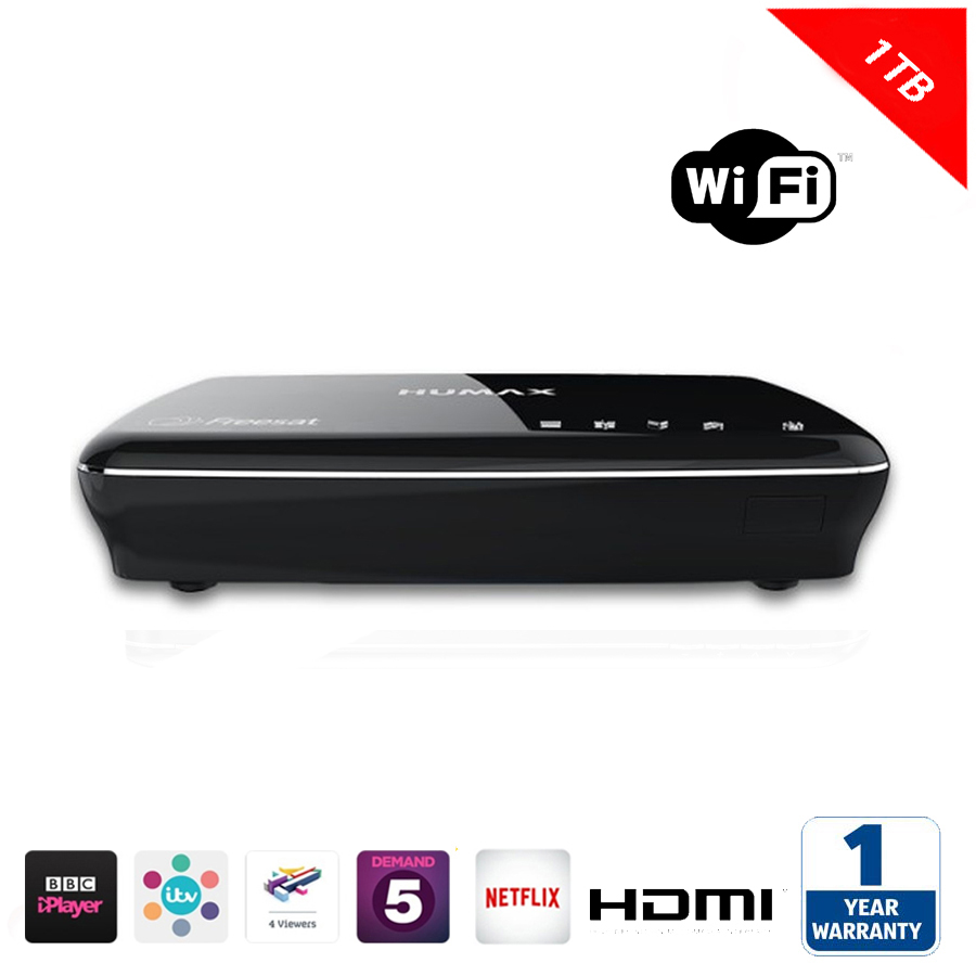 Humax Freesat Recorder – HDR 1100S – Black – WiFi – 1TB (600Hrs). 1 ...